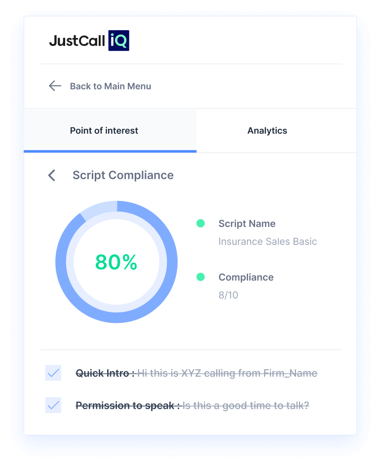 Script Compliance - Ensure Quality Customer Conversations