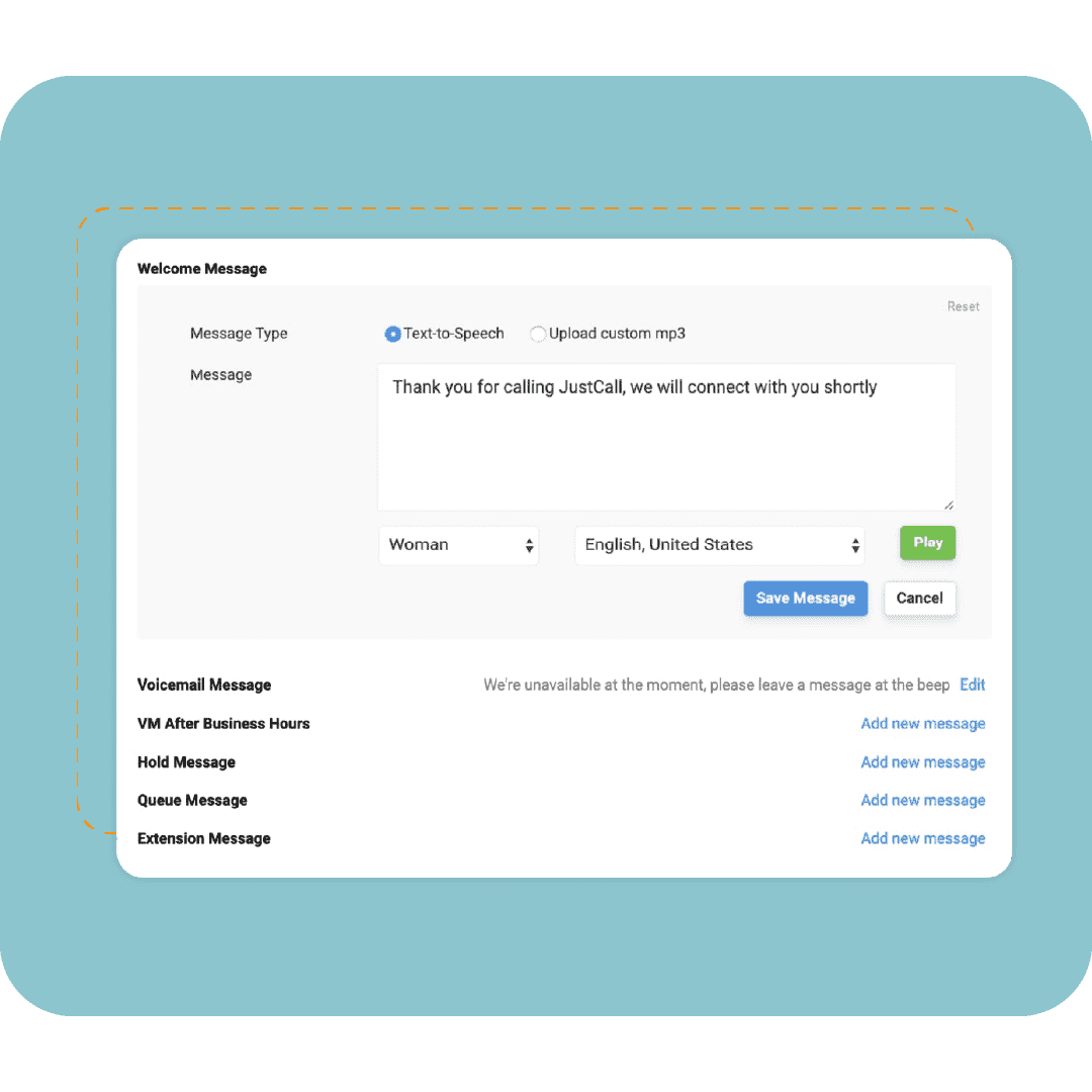 Custom Call Greetings JustCall io Custom Call Greetings JustCall io